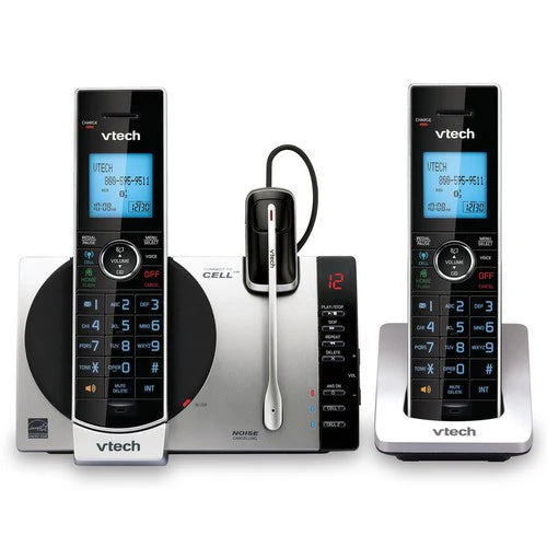 Vtech 2 Handset Connect to Cell™ Answering System with Cordless Headse ...